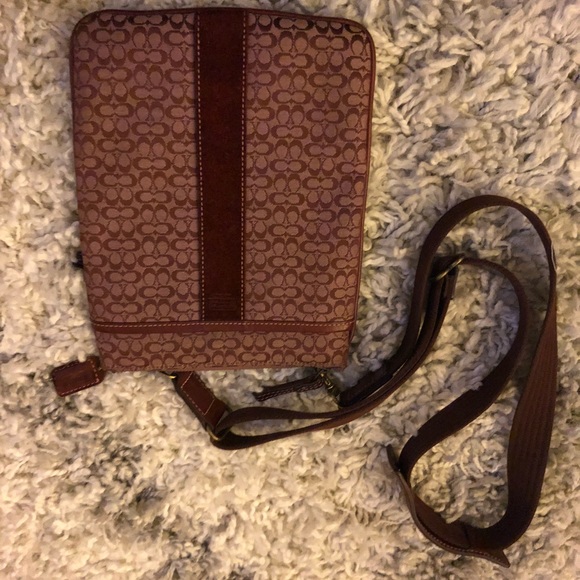 Coach | Bags | Coach Shoulder Monogram Suede | Poshmark